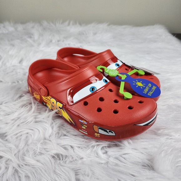 CROCS | Shoes | Crocs Lightning Mcqueen Classic Clog Size M8w Cars ...